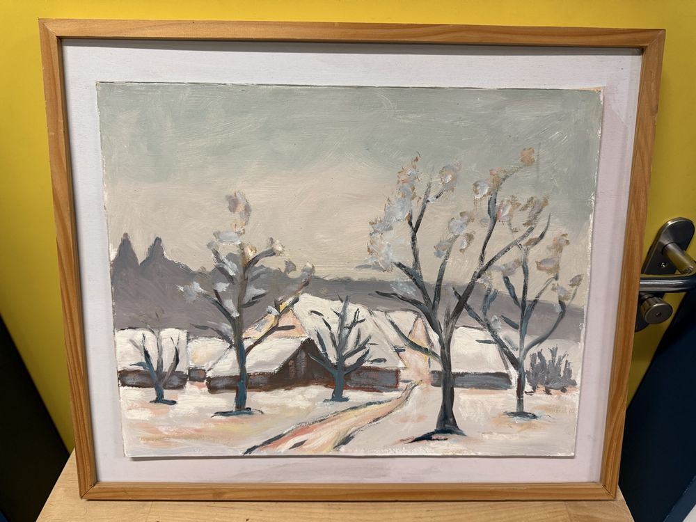 Winterlandschaft Ölgemälde Heinz Bertschi gerahmt 1993 (Gebraucht) in Strengelbach für CHF 5 ...
