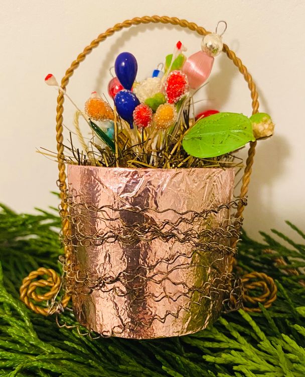 antiker Weihnachtsschmuck um1920 original Sebnitzer Körbchen (Gebraucht ...