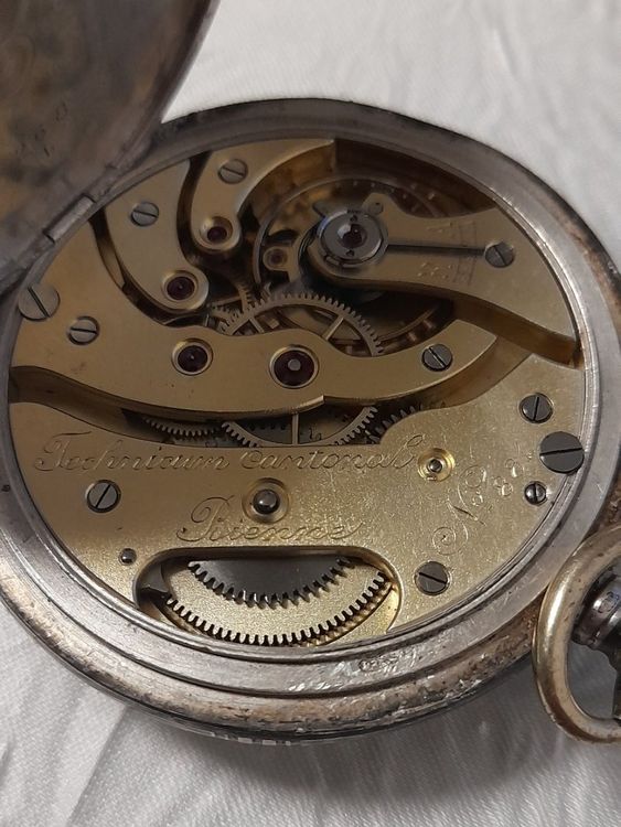 Ancienne montre de poche chronomètre TECHNICUM BIENNE (925) (Gebraucht ...