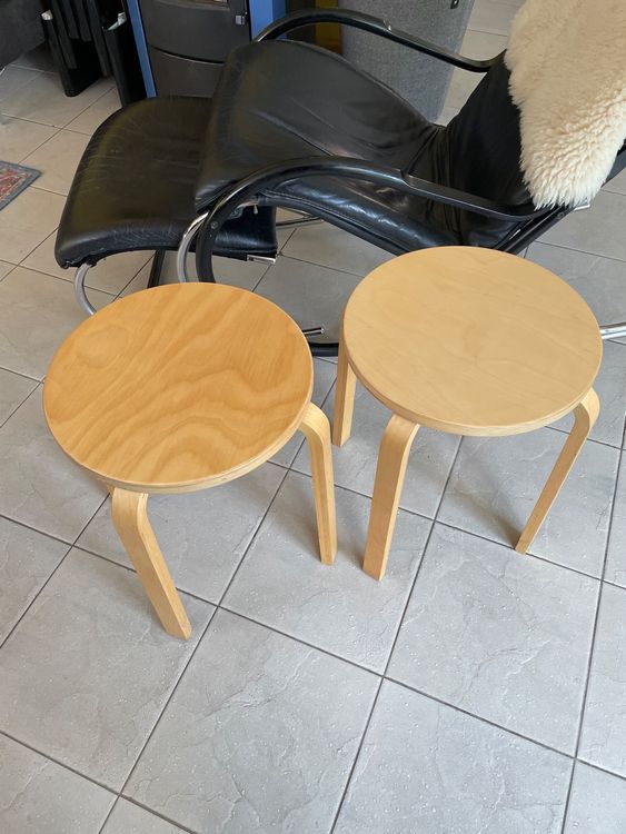 2er Set Design Hocker Frosta IKEA (Stil Alvar Aalto/Artek) (Gebraucht) in Basel für CHF 100 ...