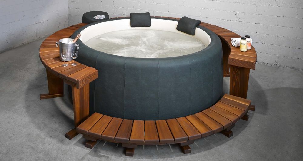 Holzumrandung "redwood" für Softub Whirlpool 200 cm (Gebraucht) in ...