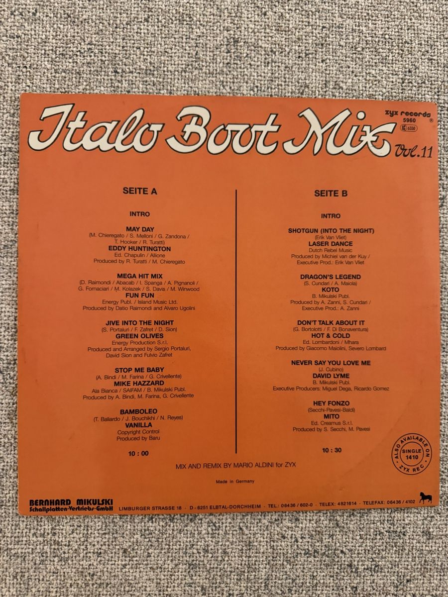 Various - Italo Boot Mix Vol. 11 - 12" Maxi - Italo Disco (Gebraucht ...