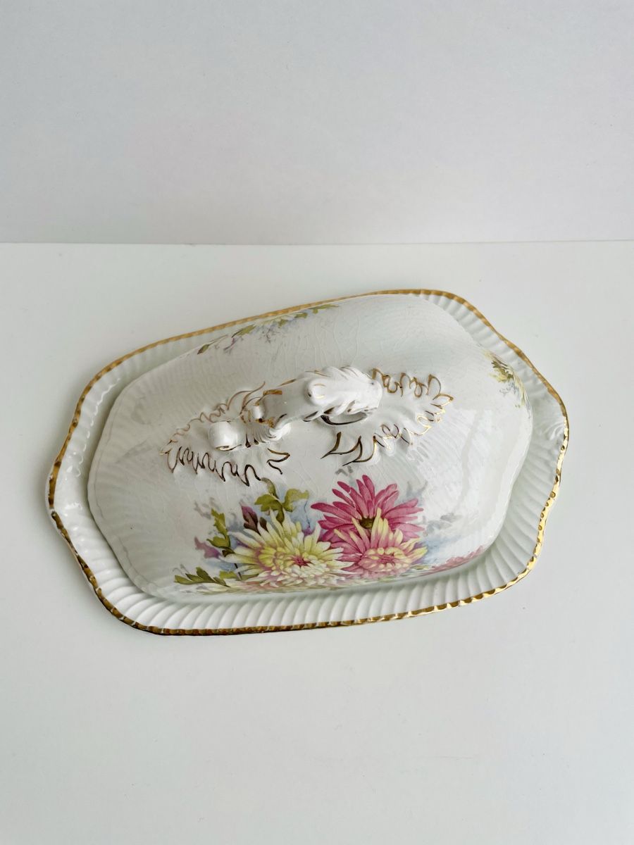 Boîte à beurre ou fromage Grimwades, décor floral (D'occasion) à Genève ...