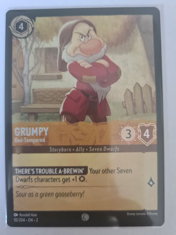 Lorcana, Grumpy - Bad-Tempered, 010/204-EN-2 FOIL | Kaufen auf Ricardo