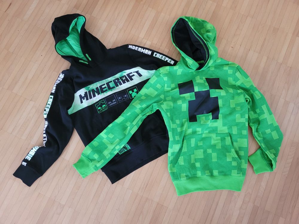 2 Minecraft Pullover, Kaputzenpullover, Gr. 146/152 | Kaufen auf Ricardo