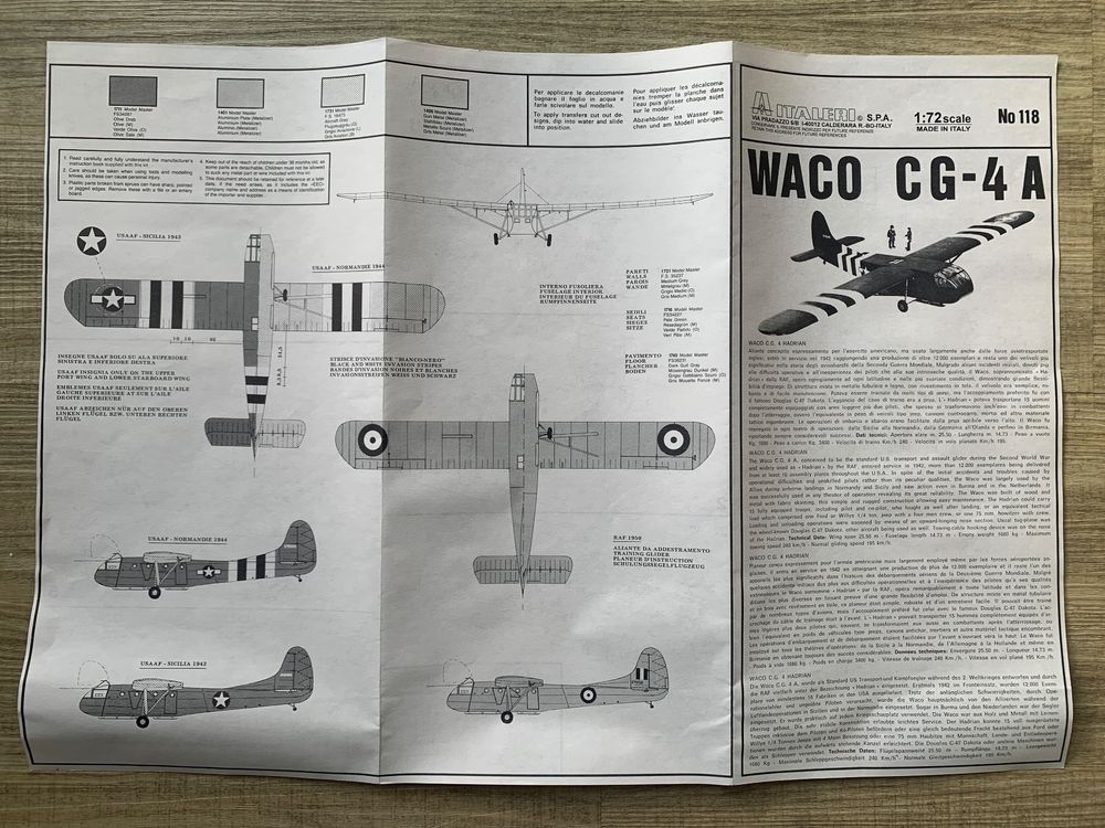 ITALERI Waco CG-4A Hadrian (50 Jahre D-Day) 1:72 (Gebraucht) in Suhr für CHF 20 – mit Lieferung ...