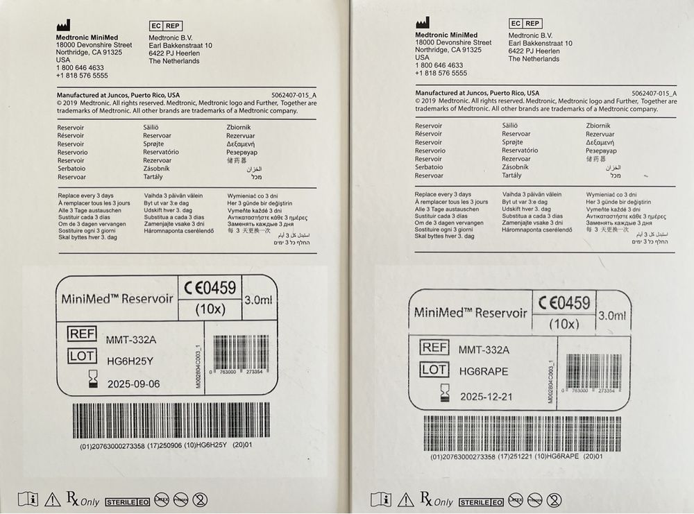 Medtronic MiniMed Reservoir Kit 3 ml (Neu und originalverpackt) in ...