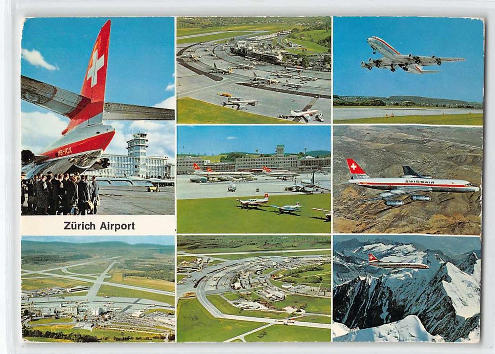 Schöne Ansichtkarte Aviatik FLUGHAFEN ZÜRICH Kloten 1970 (Gebraucht) in Winterthur für CHF 1 ...