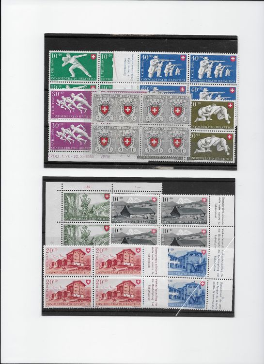 3 4er Block-Sätze B+PJ 1948,1950,1938 + 1 Satzbrief 1951 | Kaufen auf Ricardo