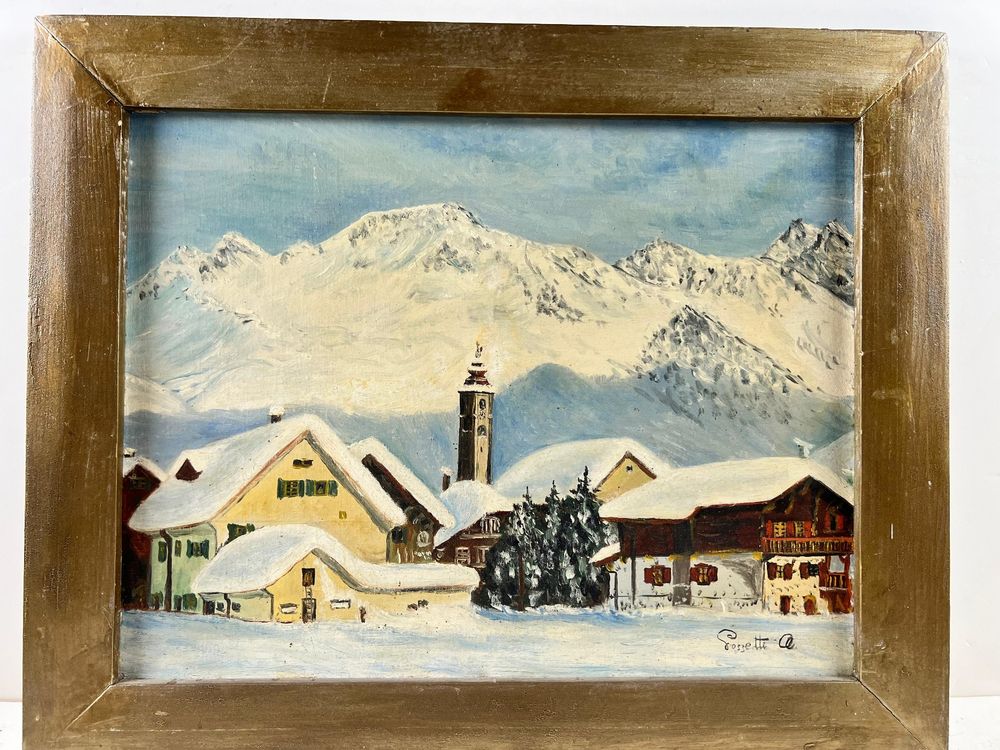 Alte Berglandschaft Gemälde Signiert. (Gebraucht) in Neuhausen am Rheinfall für CHF 10 – mit ...