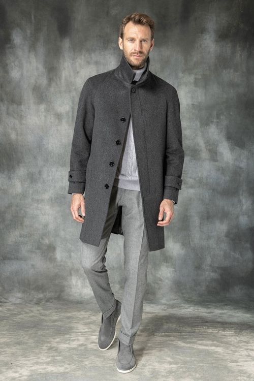 Enzo made in Italy men’s wool cashmere coat Loro Piana style (Gebraucht ...