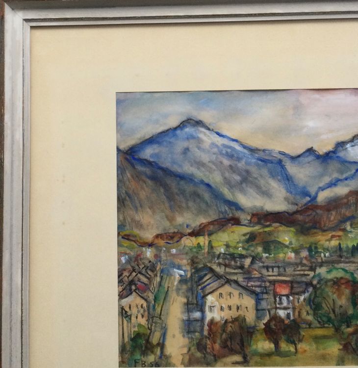 Fritz BRUNNER (1908-?) Grosse Gouache Mischtechnik (Gebraucht) in Root für CHF 50 – mit ...