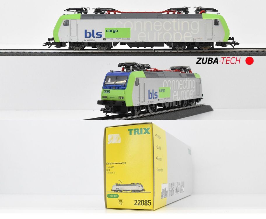 Trix 22085 E-Lok RE 485 BLS Cargo H0 Digital GS mit OVP (Gebraucht) in ...