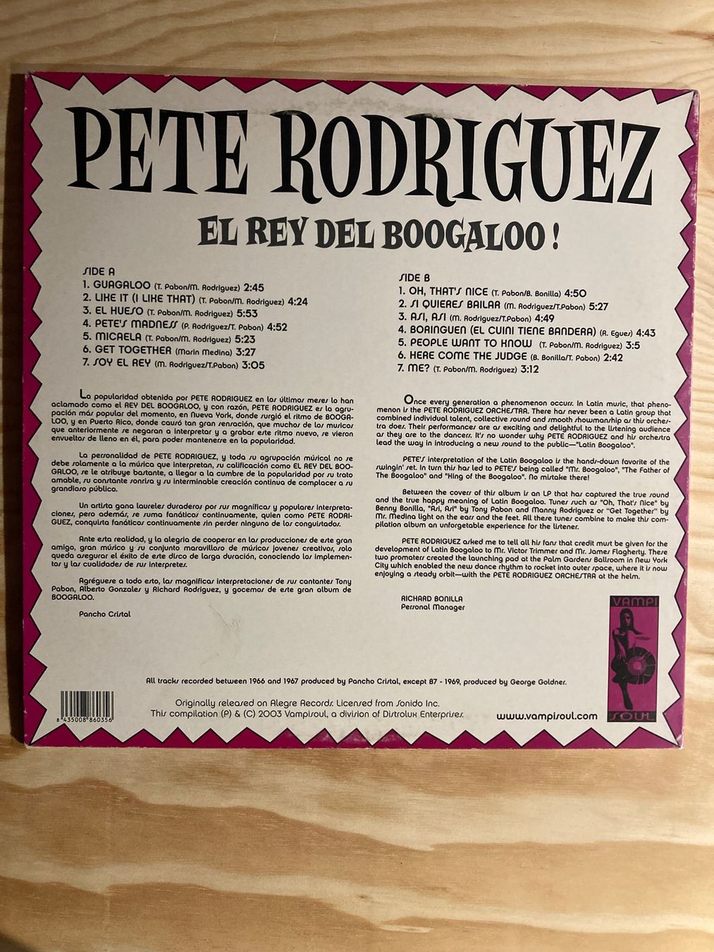 Pete Rodriguez (latin soul boogaloo 60s) (Gebraucht) in Dotzigen für CHF 15 – mit Lieferung auf ...