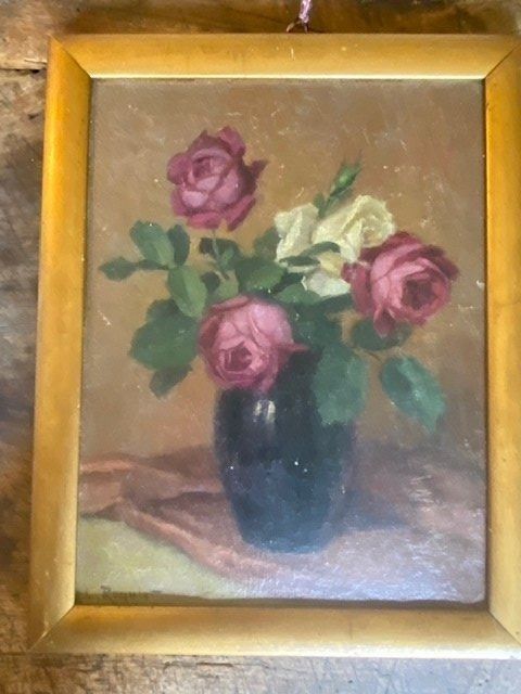 Jugendstil Bild mit Rosen von Louis Alexandre Roquier | Kaufen auf Ricardo
