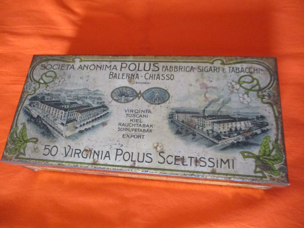 Jugendstil Blechdose, Polus Tabak, Balerna und Chiasso | Kaufen auf Ricardo