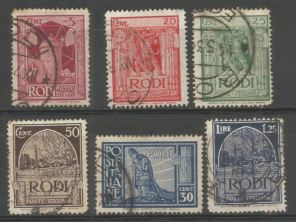 6 Timbres de 1929/32 ( Italie / l'Egée & Rodi ) (Gebraucht) in La ...