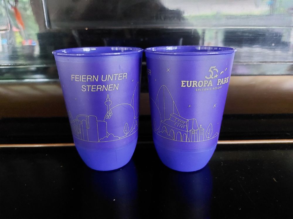 2 EuropaPark EP 50 Jahre Jubiläum Becher (Neu (gemäss Beschreibung)) in ...