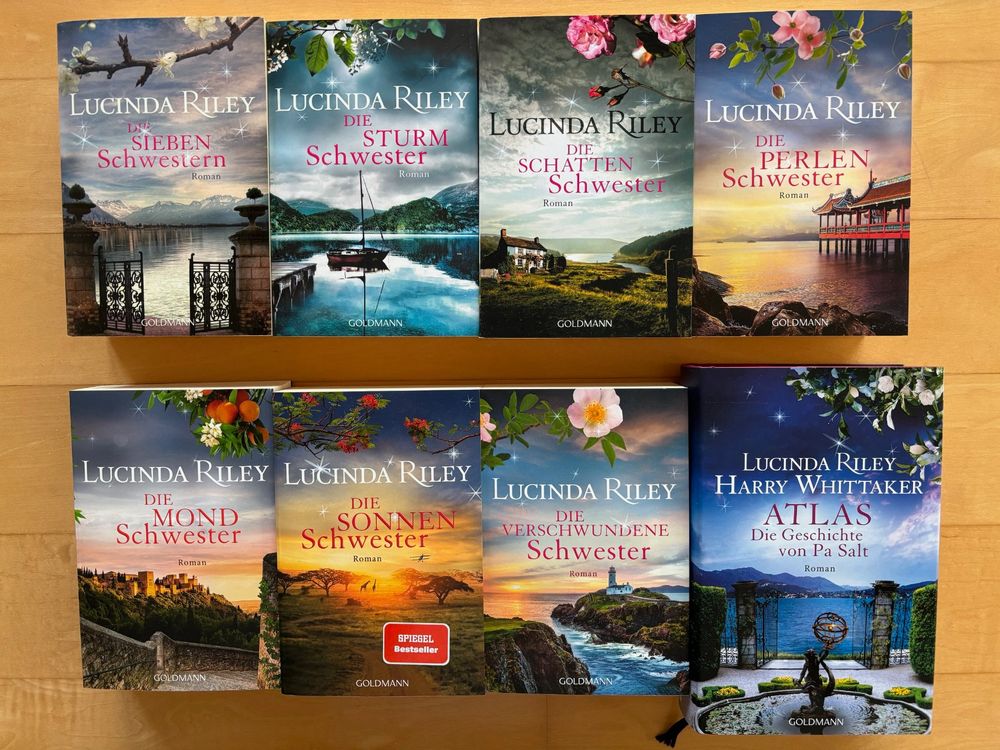 Lucinda Riley, 8 Bücher "Die 7 Schwestern" + "Atlas/Pa Salt" (Gebraucht ...