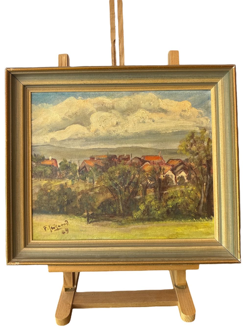 Huile sur toile signature illisible (D'occasion) à St-Maurice pour CHF ...