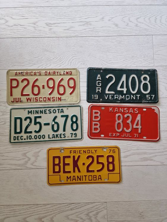 5 Targhe americane vintage anni '70 (Usato) a Massagno per CHF 100 ...