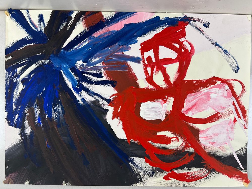 Abstrakte Mischtechnik /Gemälde aus Galerie Nachlass | Kaufen auf Ricardo