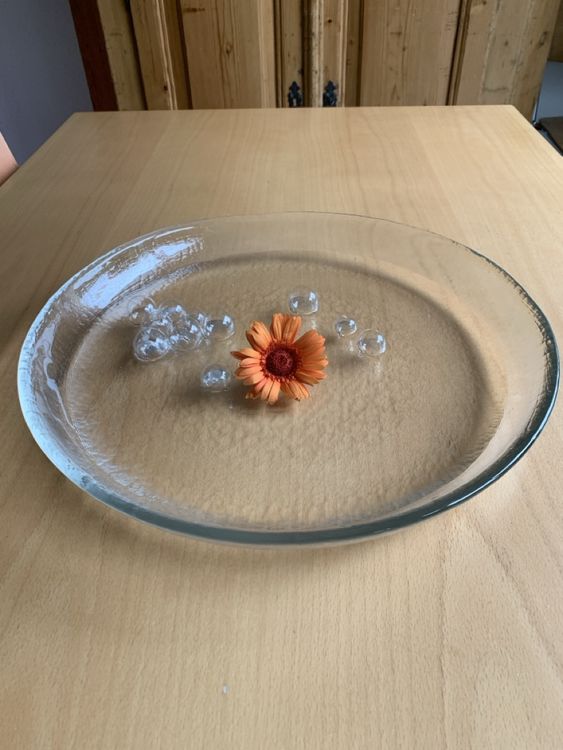 Schale flach 50cm Roberto Niederer Glasi Hergiswil (Neu (gemäss ...