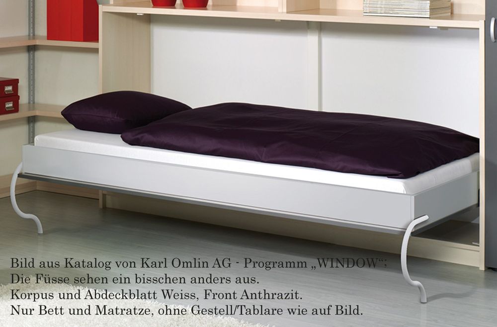 Wandklappbett Window, Matratze 90x200 cm, Schrankbett | Kaufen auf Ricardo