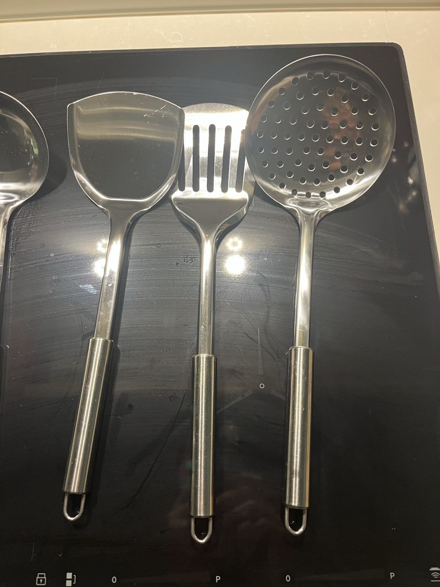 Stainless Steel Kitchen Utensils - Spoons, Ladle, Spatula 51 (Neu ...
