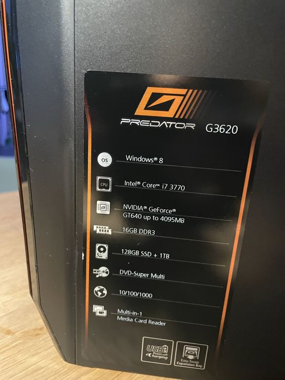 Gaming PC ACER PREDATOR AG3620-EZ02 (Gebraucht) in Winterthur für CHF 1 ...