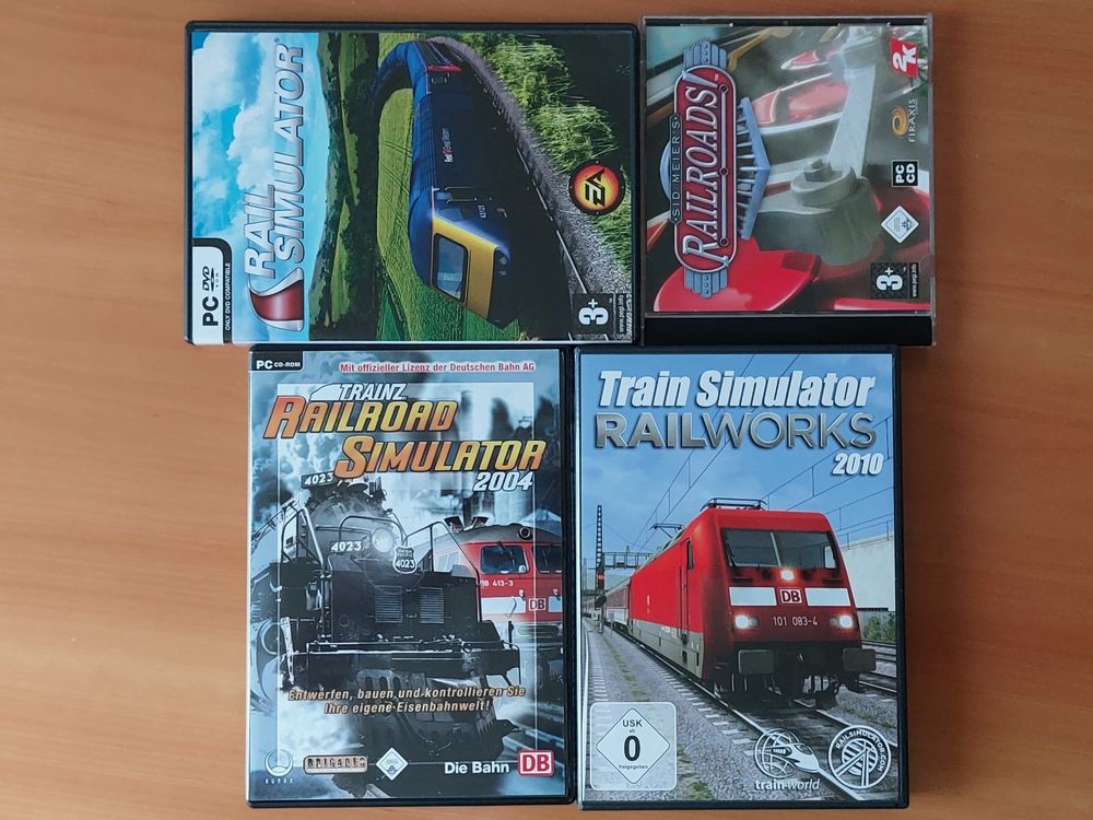 4 PC DVD-ROM - diverse Railroad & Train Simulatoren (Neu und ...