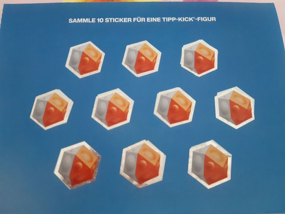 Migros TIPP-KICK MANIA - 10 Sticker komplett für 1 Figur (Neu (gemäss ...