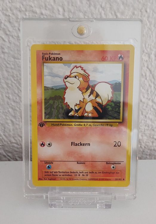 Pokemon 1999 Fukano Basic 1ST Edition + Magnetic + Ständer (Neu (gemäss ...