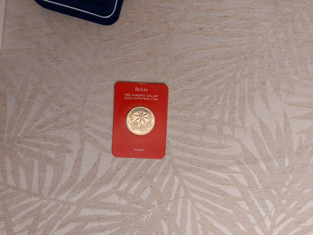 Goldmünze, Belize,1979, $100 Gold Proof Coin (Neu und originalverpackt ...
