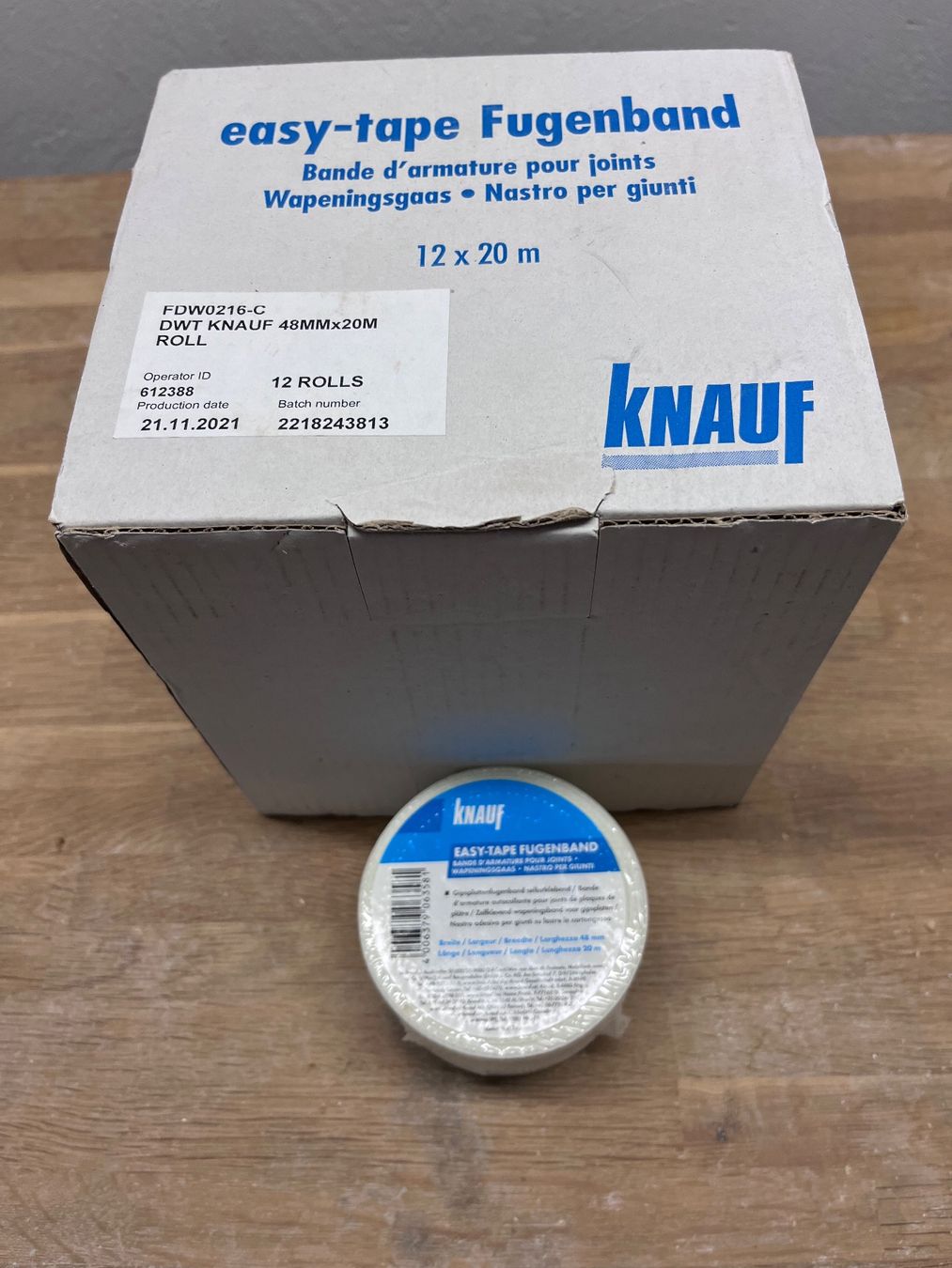 KNAUF Easy-Tape Fugenband, 48mm x 20m, 10 Rollen, Neu! (Neu und ...