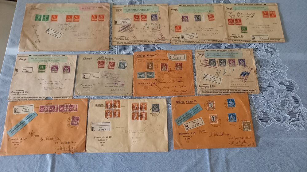 Superbriefe Fa. Zumstein nach Amerika 1920 | Kaufen auf Ricardo