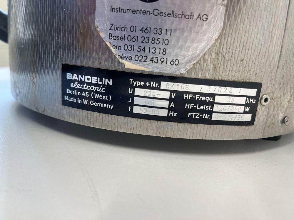 Bandelin Sonorex Ultraschallbad RK106 4 Liter (Gebraucht) in Niederdorf ...