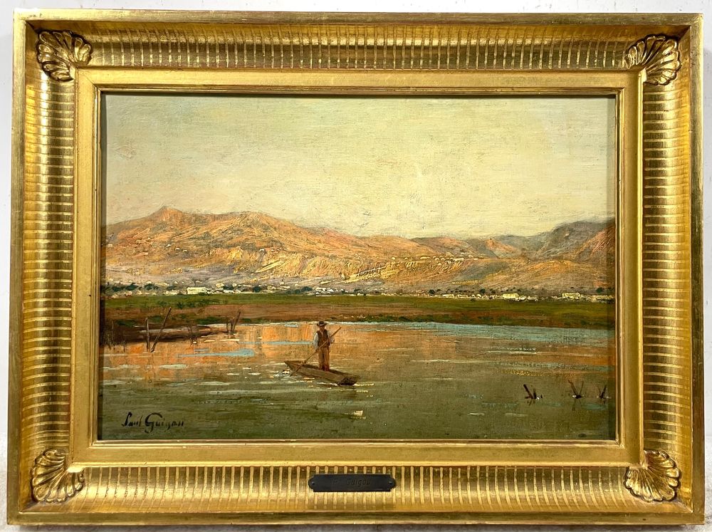 Charles Louis Guigon Gemälde - See Berg Aussicht (Gebraucht) in Root ...
