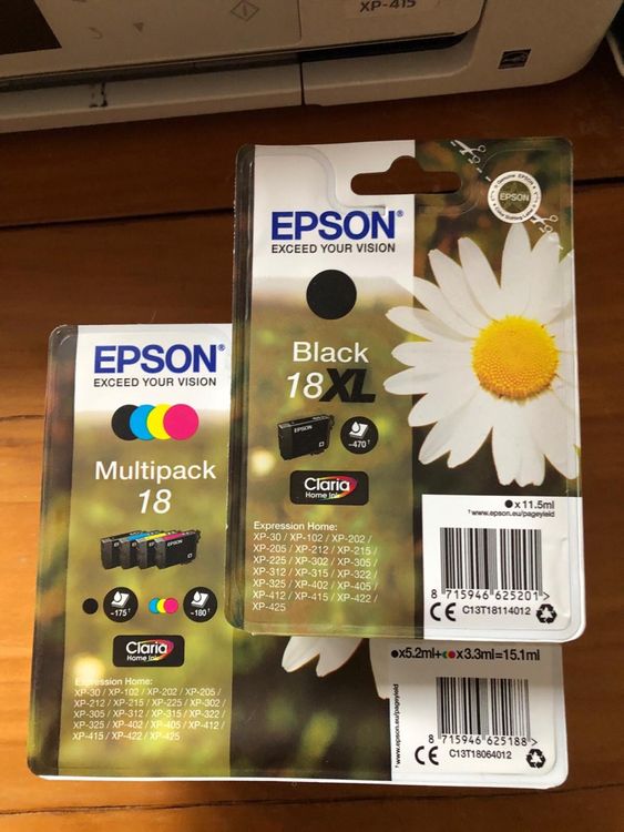 Epson Tinte Multipack 18 & Black 18XL original Epson (Neu und ...