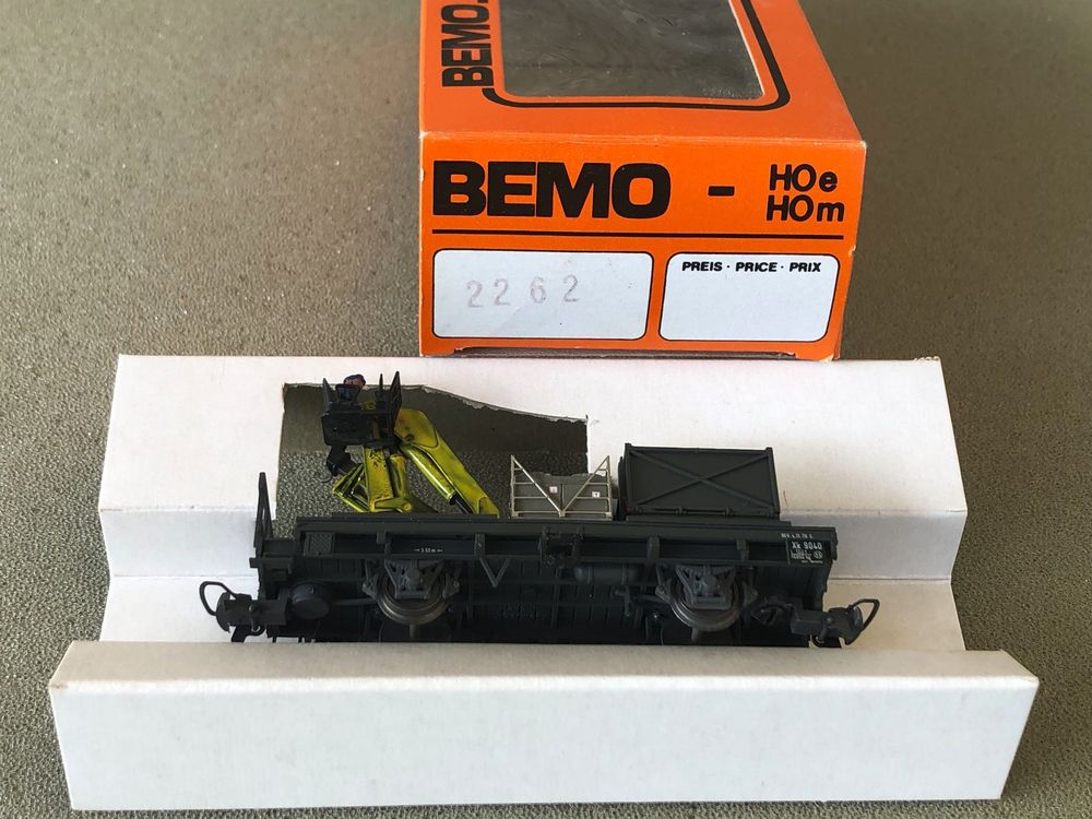 BEMO 2262 Xk 9040 RhB Behälterwagen mit Kran HOm (Gebraucht) in ...