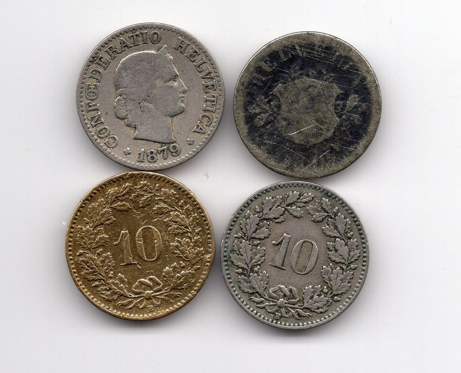 (1450) 10 Rappen, 1850, 1879, 1915, 1918 ME (Gebraucht) in Rüthi ...