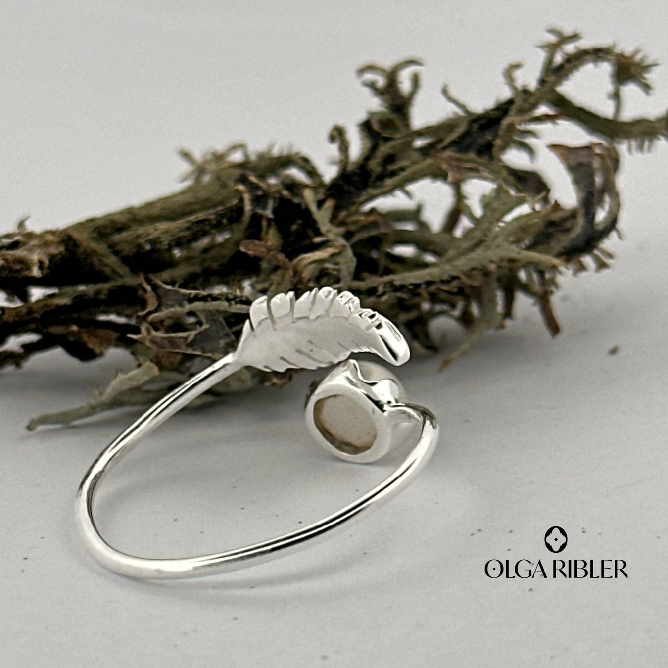 Offener Ring mit Perle & Engelsflügel – Silber – verstellbar (Neu ...