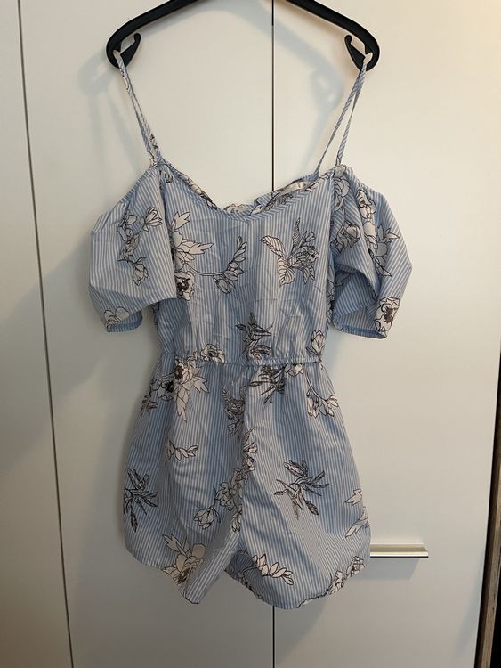 Sommer Jumpsuit Gr. 36 blau gestreift floral (Neu (gemäss Beschreibung)) in Oberwangen TG für ...