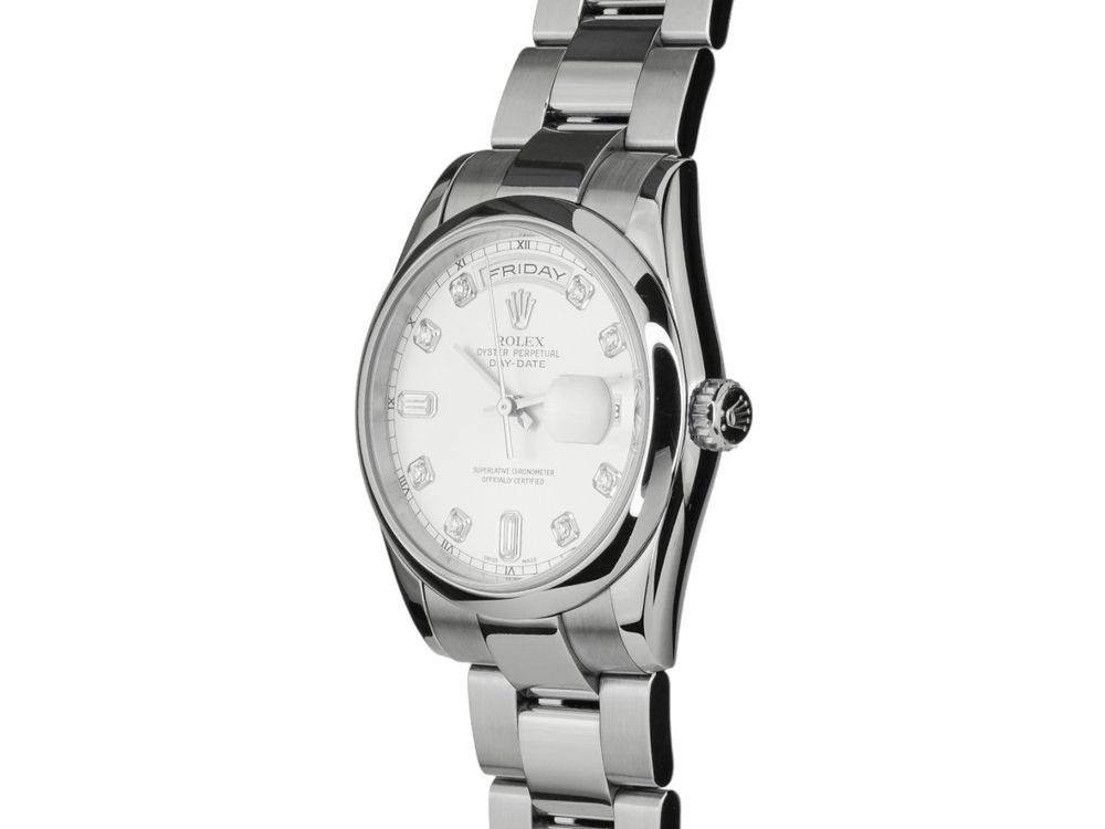 Rolex 118209, President Day-Date, 36, 18K W/G, Diamond Dial | Kaufen ...