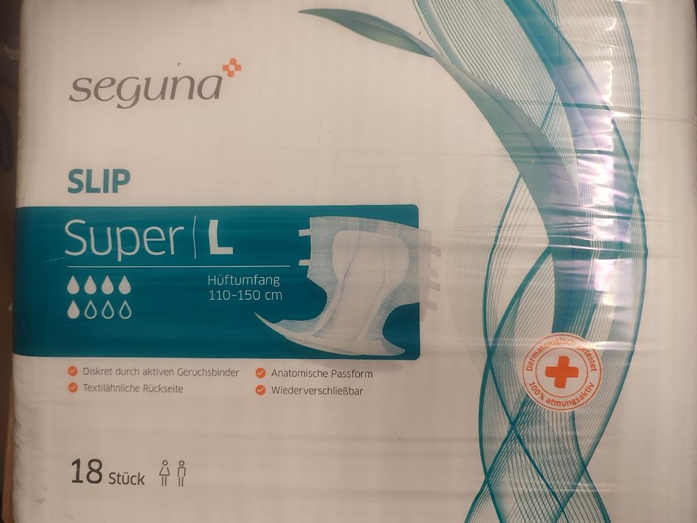 Seguna Slip Super L Windeln Erwachsene Inkontinenz wie Tena (Neu und ...