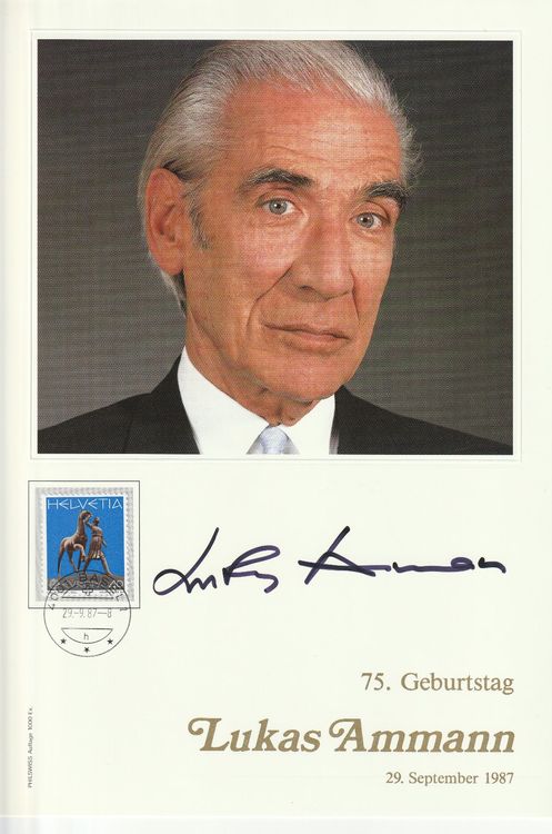 Autogrammkarte Lukas Ammann, Galerie der Prominenz, A4 | Kaufen auf Ricardo