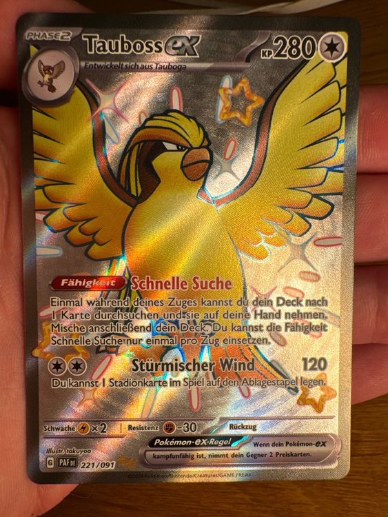 Pokemon Tauboss ex 221 Shiny/Schillernd Paldeas Schicksale (Neu (gemäss ...