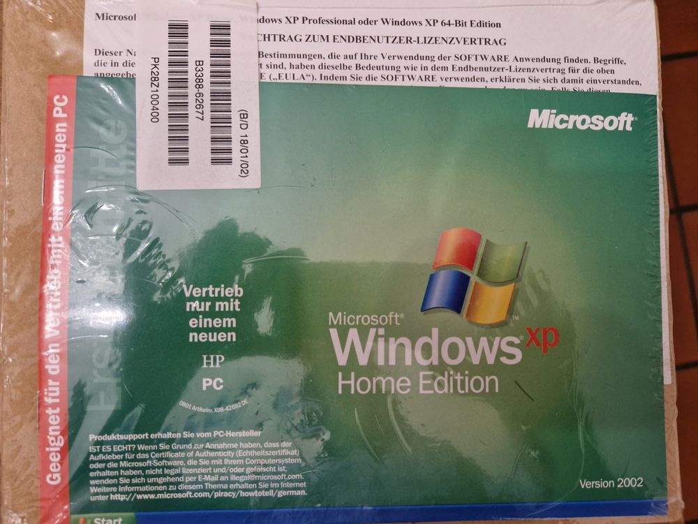 Windows XP Home Edition (Neu und originalverpackt) in Lyss für CHF 2 ...