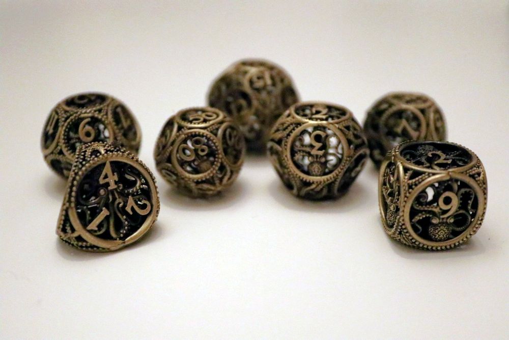 dnd würfel set polyhedral hollow dice "Octopus' den" (Neu und ...