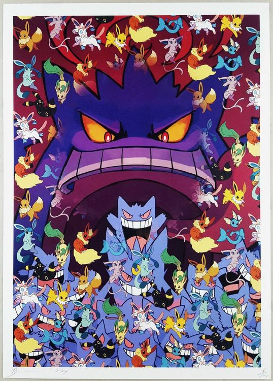 Death NYC Ltd Ed Pop Art Druck " Pokémons and Gengars (Neu (gemäss ...